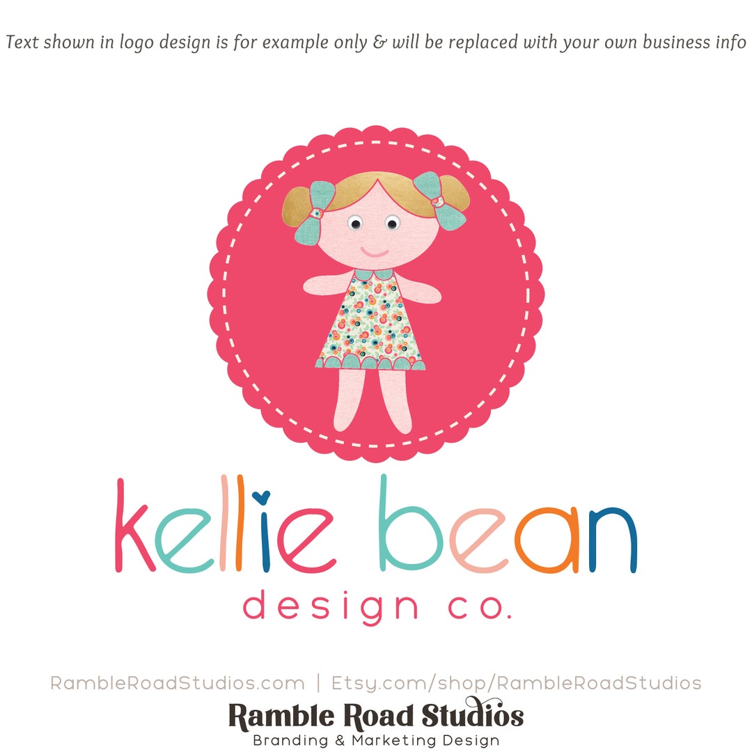 Little Girl Premade Logo Design web Print Files Watermarks limited ...