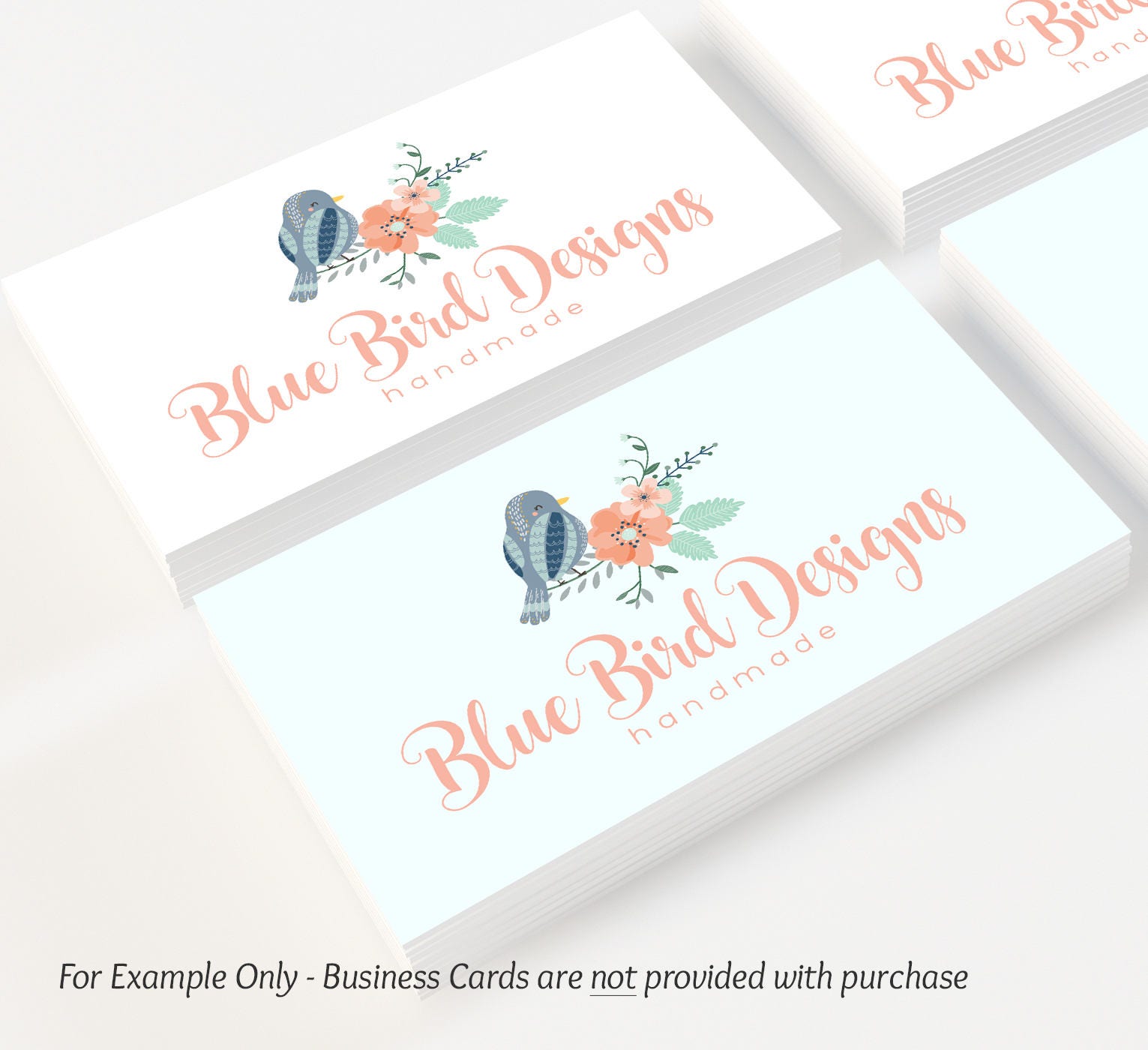 Blue Bird Premade Logo Web & Print Files Watermarks | Etsy