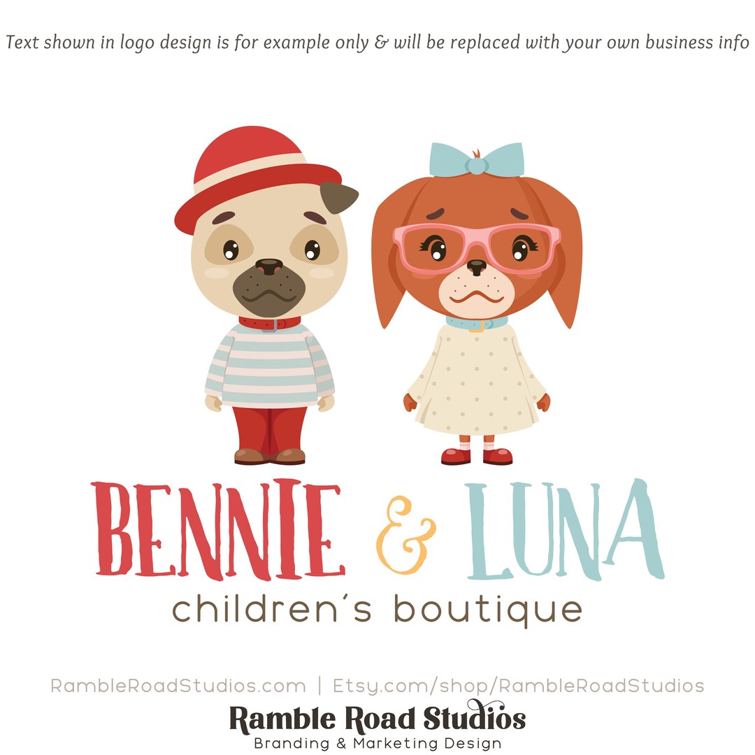 Dogs Premade Logo Design Web Print Files Watermarks - Etsy