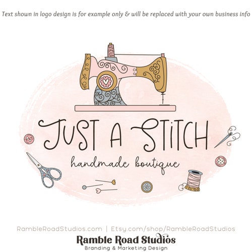 Quilt Premade Logo Design Web & Print Files Watermarks - Etsy