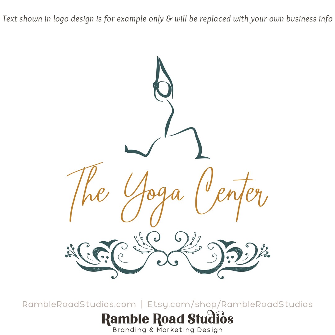 Yoga Premade Logo Design Web Print Files Watermarks - Etsy
