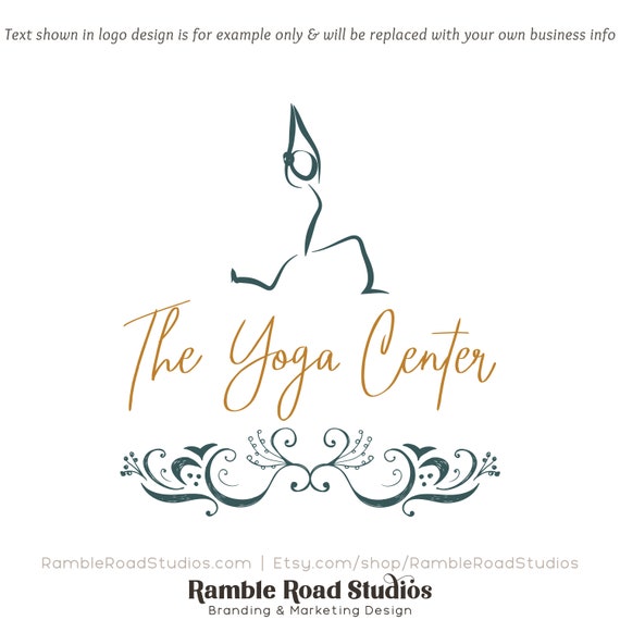 Yoga Premade Logo Design Web Print Files Watermarks - Etsy