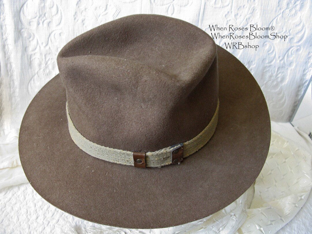 Cowboy Hat Brown Wool Outback Style Size Small Vendome Hats Greenwich ...