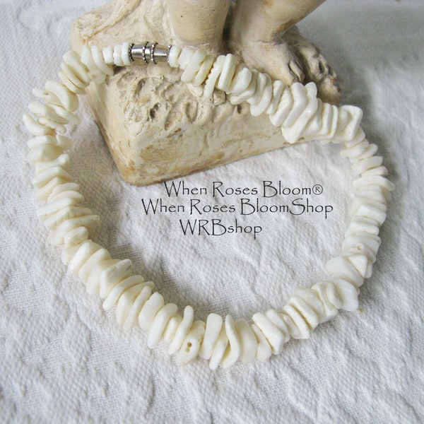 White Shell Bracelet - Etsy