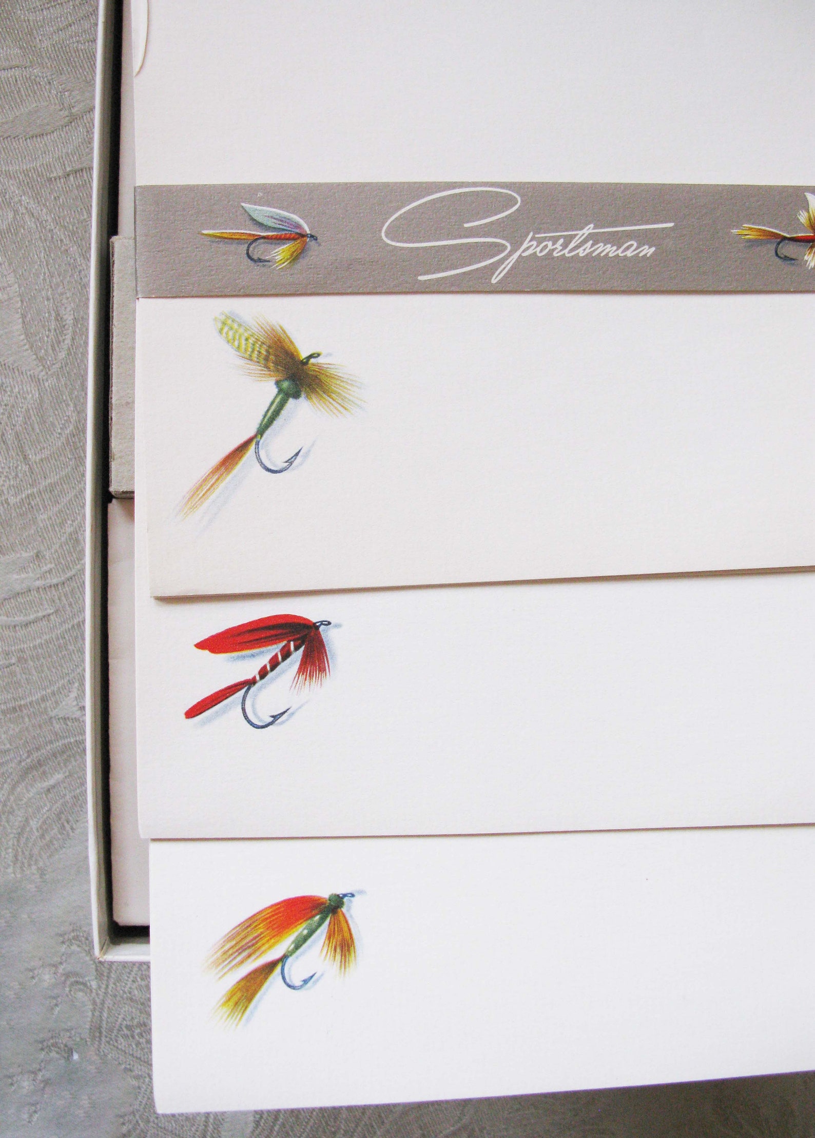 Vintage Stationery Paper Sportsman Fishing Stuart Hall New - Etsy