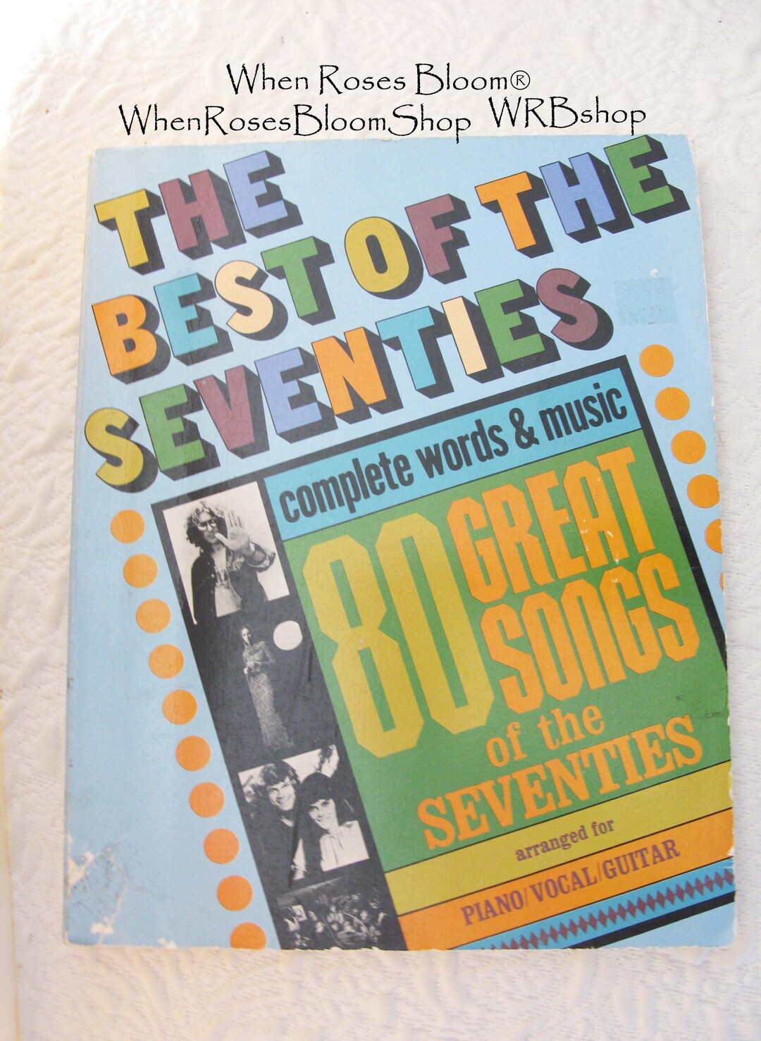 Song Book the Best of the 70s Words and Music Book Music Lover Book ...