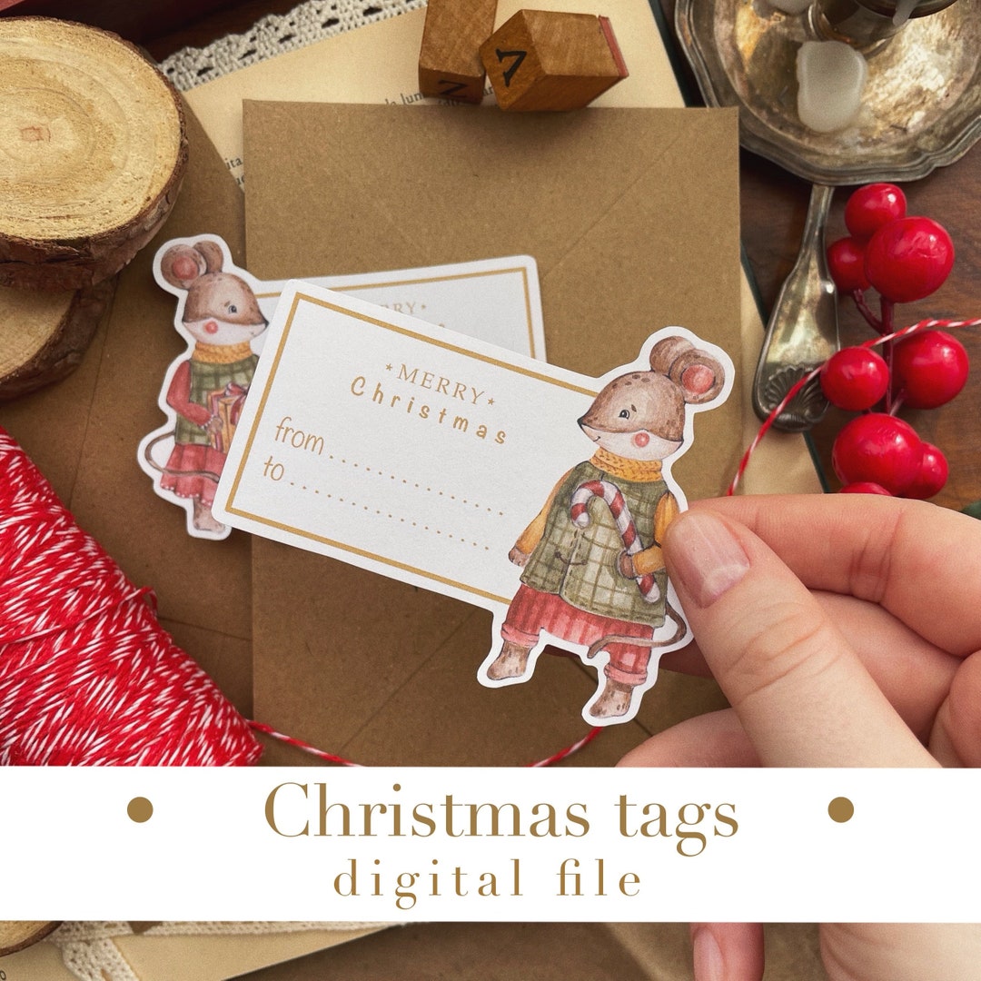 Christmas Tags I Digital File I Set of 8 - Etsy