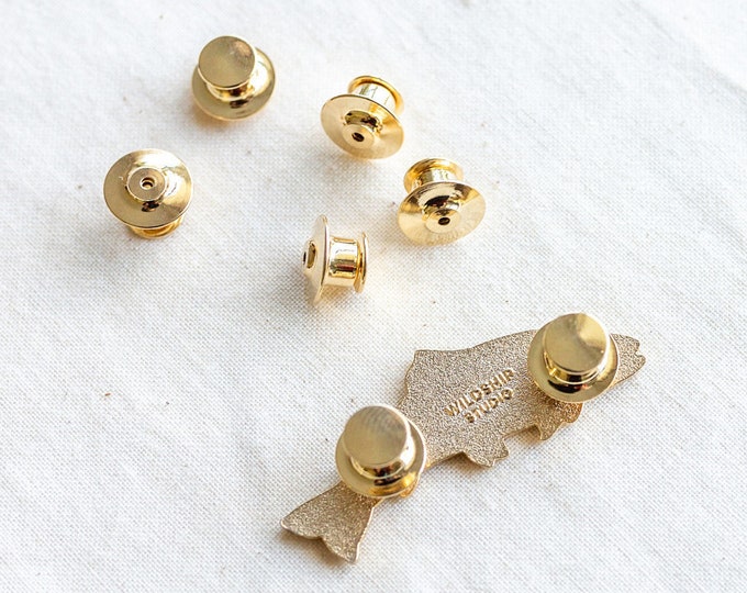 Locking Enamel Pin Backs - Deluxe Pin Keepers - PACK of 5 - Etsy