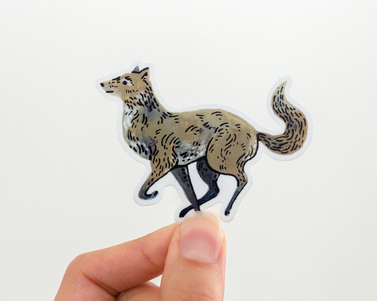 Wolf Animal Sticker Waterproof Vinyl Sticker - Etsy