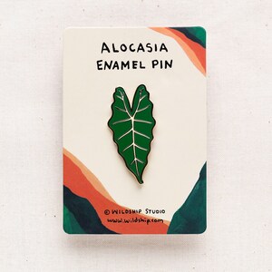 Alocasia Enamel Pin - Etsy