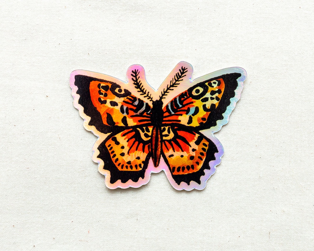 Holographic Butterfly Animal Sticker - Waterproof Vinyl Sticker - Etsy