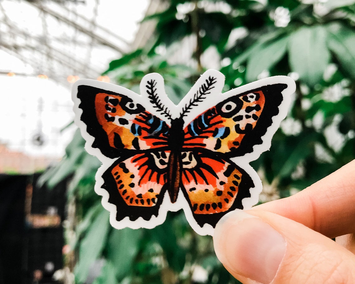Butterfly Animal Sticker - Waterproof Vinyl Sticker - Etsy