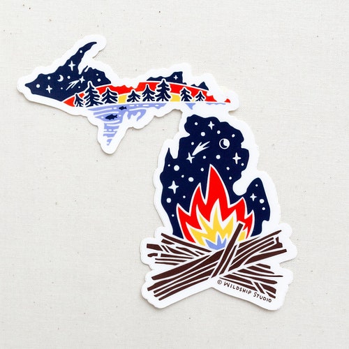 Michigan State Vinyl Sticker Decal Waterproof - Etsy