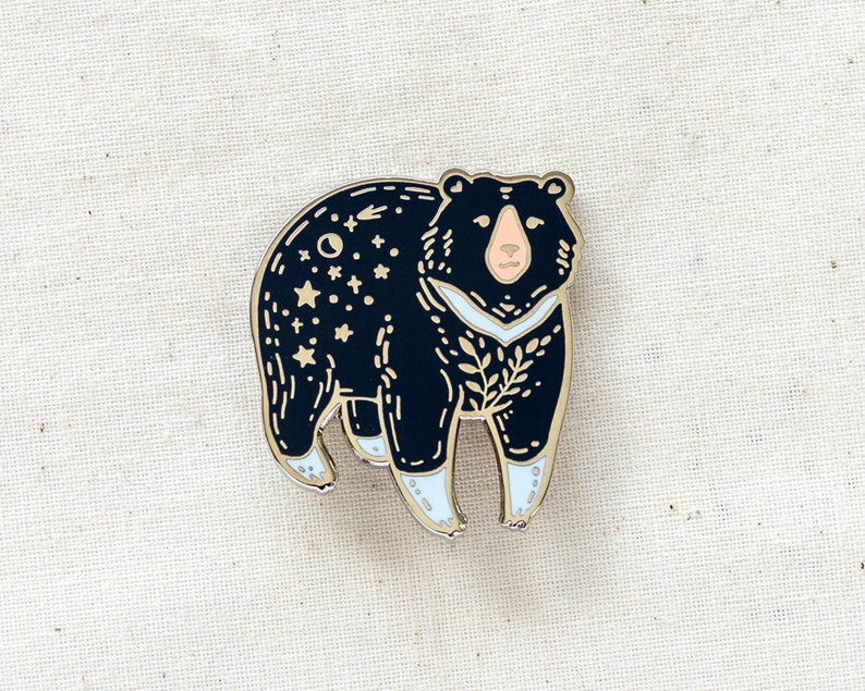 Moon Bear Enamel Pin Lapel Pin Badge - Etsy