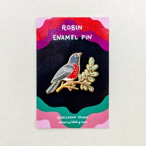 Robin Enamel Pin - Lapel Pin - Badge - Etsy