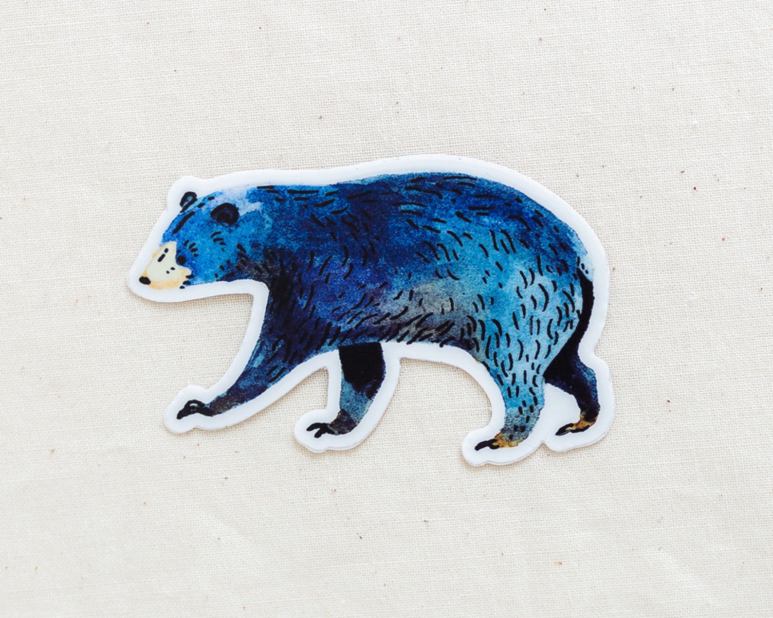 Blue Bear Animal Sticker Waterproof Vinyl Sticker - Etsy