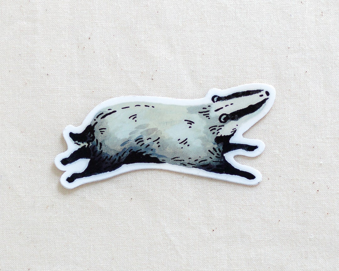 Badger Animal Sticker - Waterproof Vinyl Sticker - Etsy
