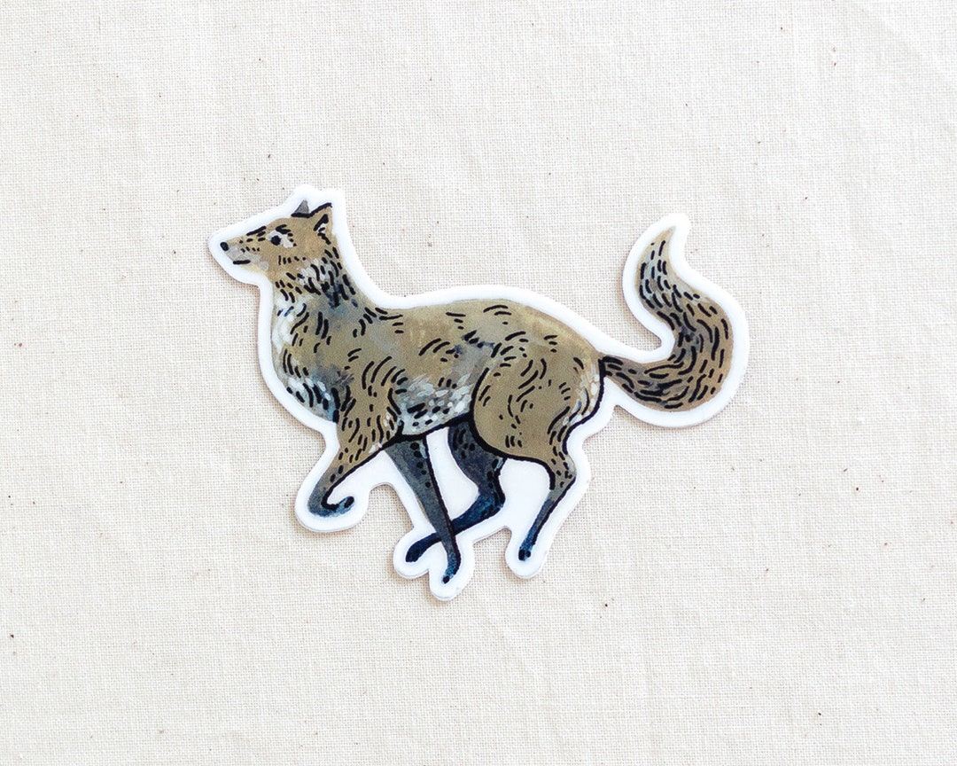 Wolf Animal Sticker - Waterproof Vinyl Sticker - Etsy