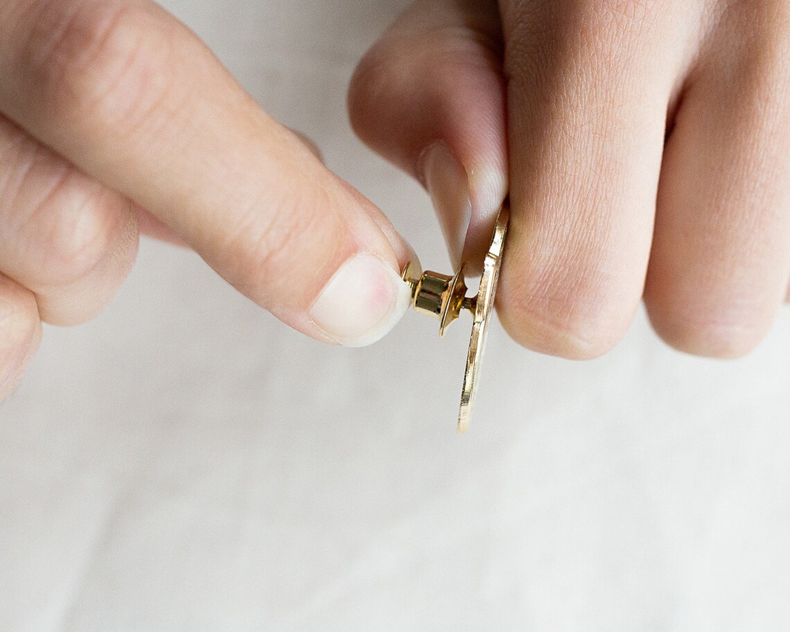 Locking Enamel Pin Backs - Deluxe Pin Keepers - PACK of 5 - Etsy