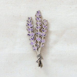 Lavender Enamel Pin: Silver Plated Lapel Badge (seconds Quality) - Etsy
