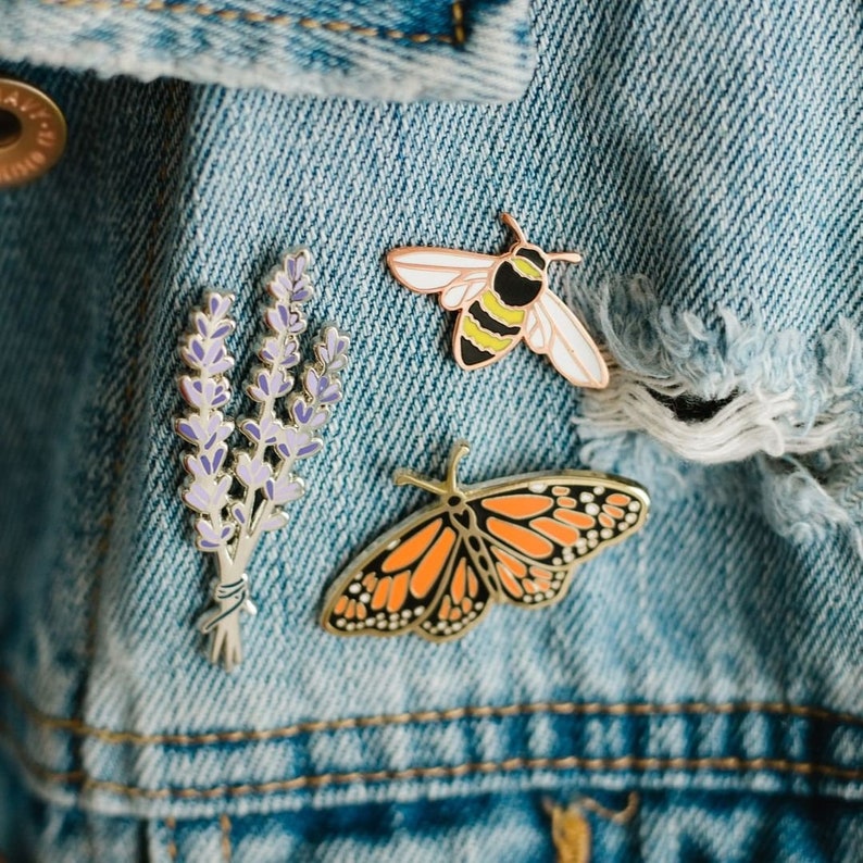 Monarch Butterfly Enamel Pin CHARITY Lapel Pin Badge - Etsy Canada