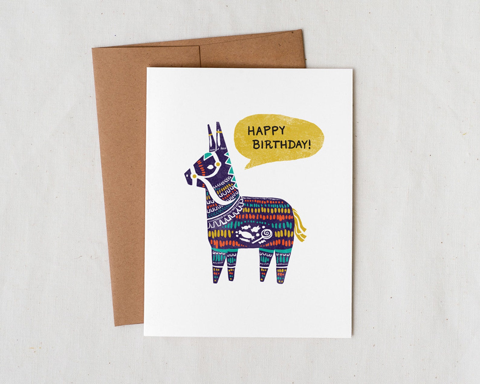 Birthday Pinata Greeting Card - Etsy
