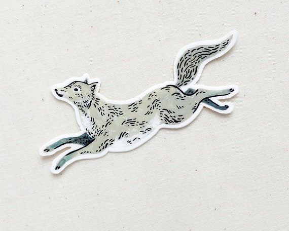 Leaping Wolf Animal Sticker Waterproof Vinyl Sticker - Etsy