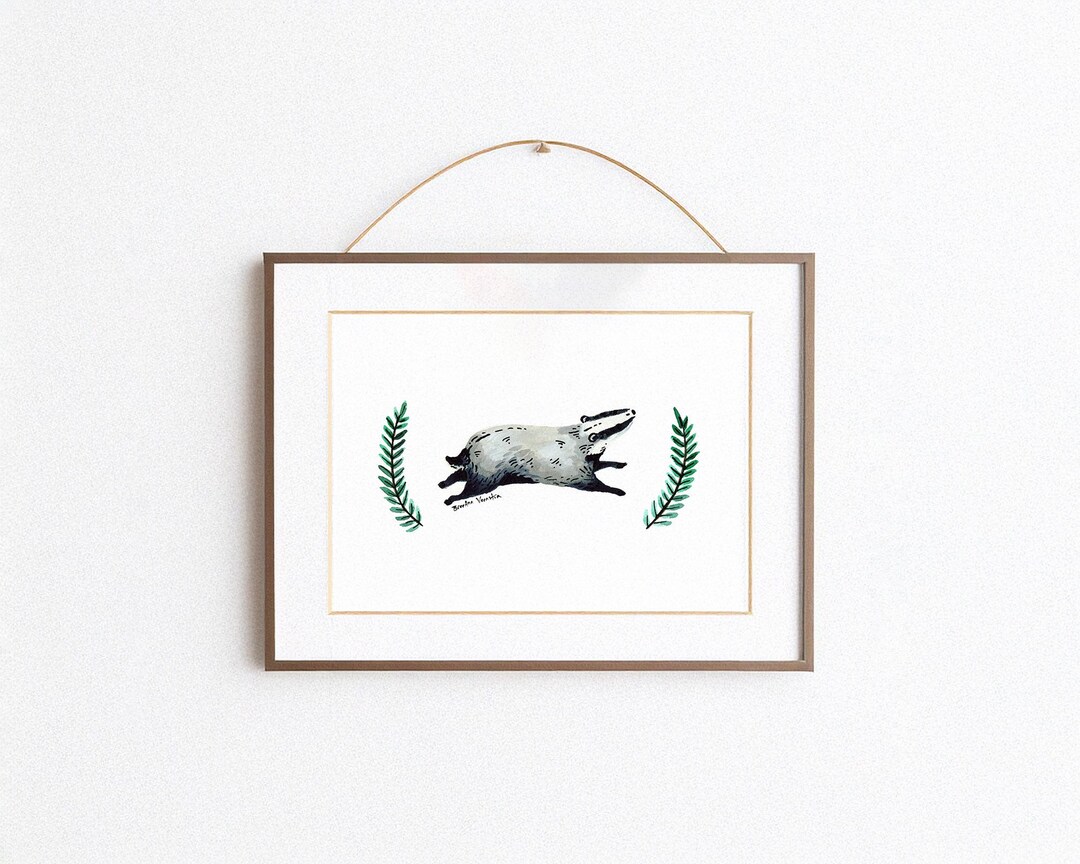 Badger - Art Print - Etsy