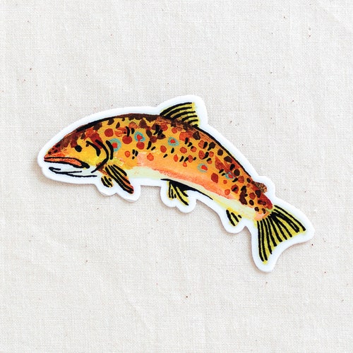 Brook Trout Fish Sticker Waterproof Vinyl Sticker - Etsy