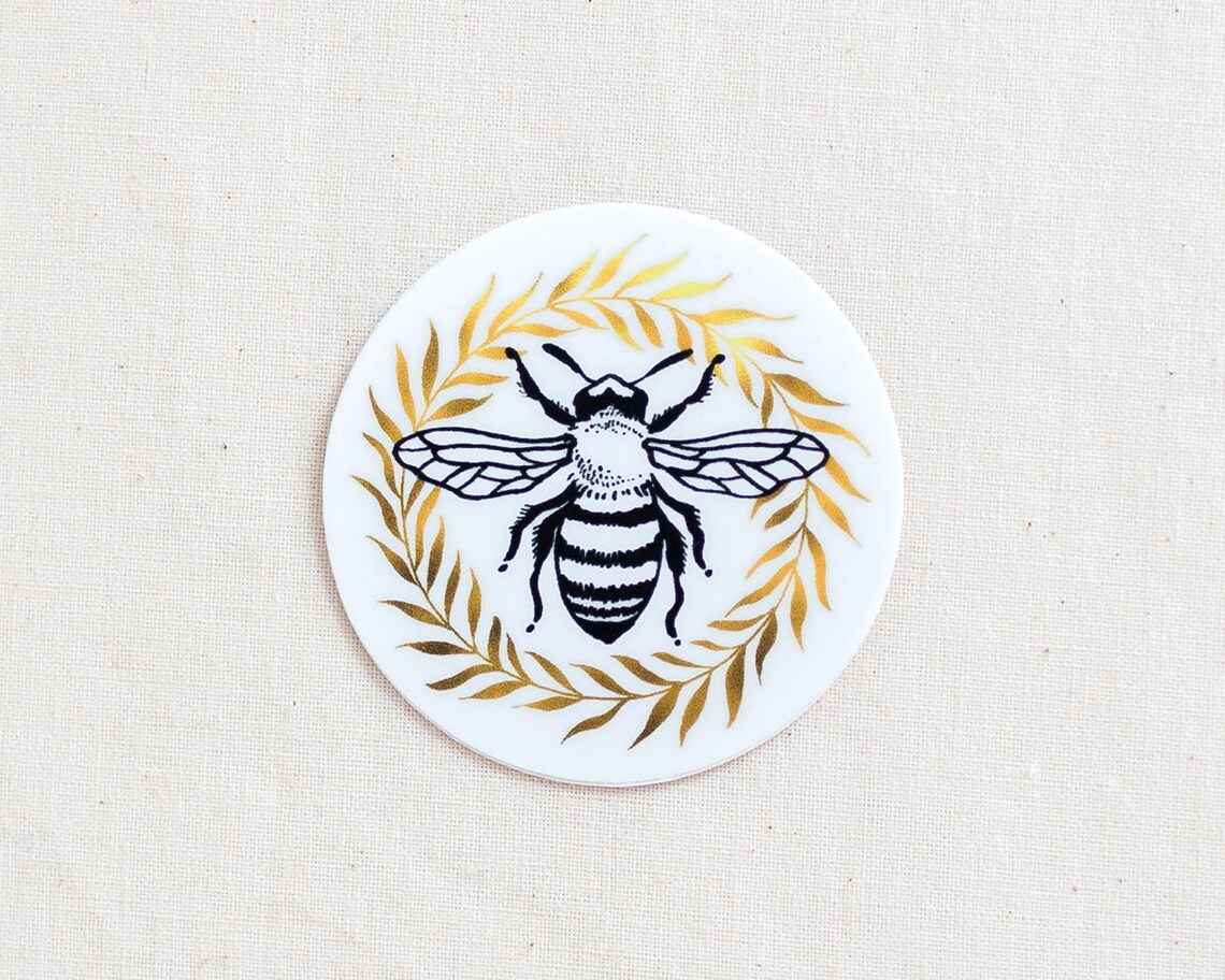 Honey Bee Animal Sticker Waterproof Vinyl Sticker - Etsy