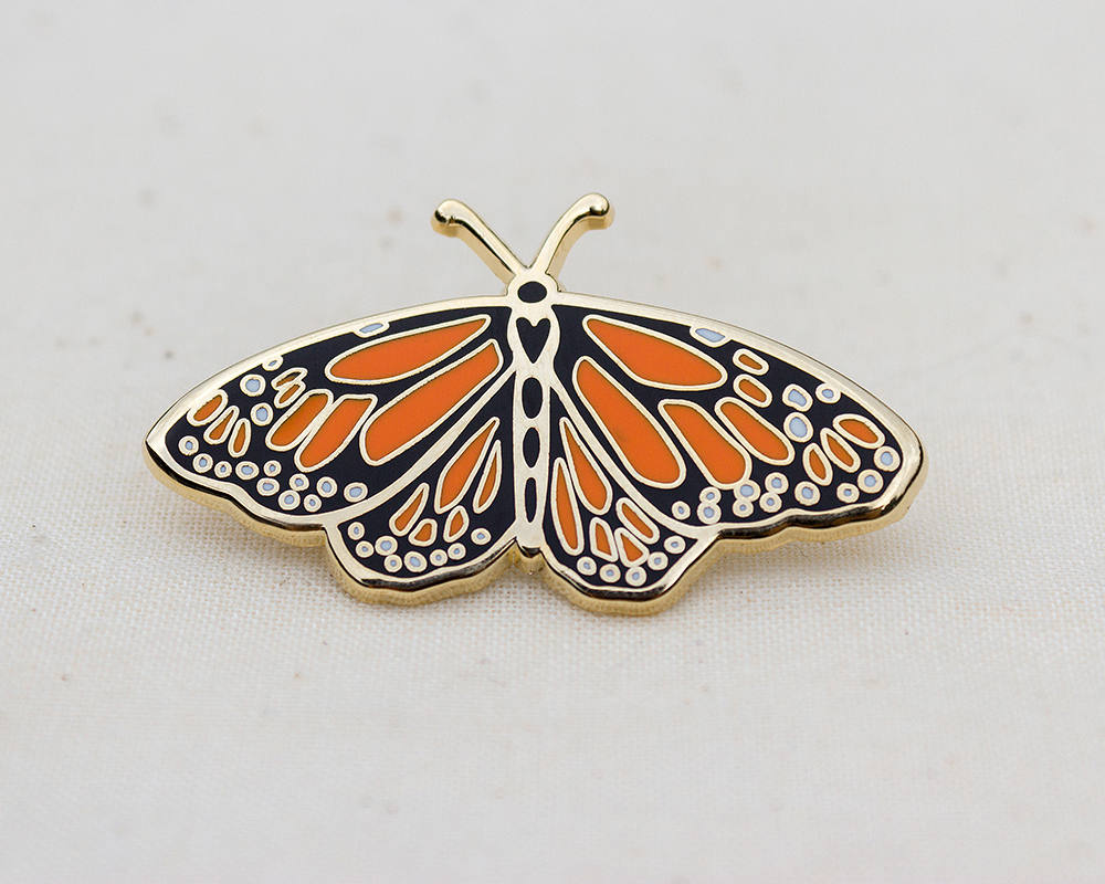 Monarch Butterfly Enamel Pin CHARITY Lapel Pin Badge - Etsy Canada