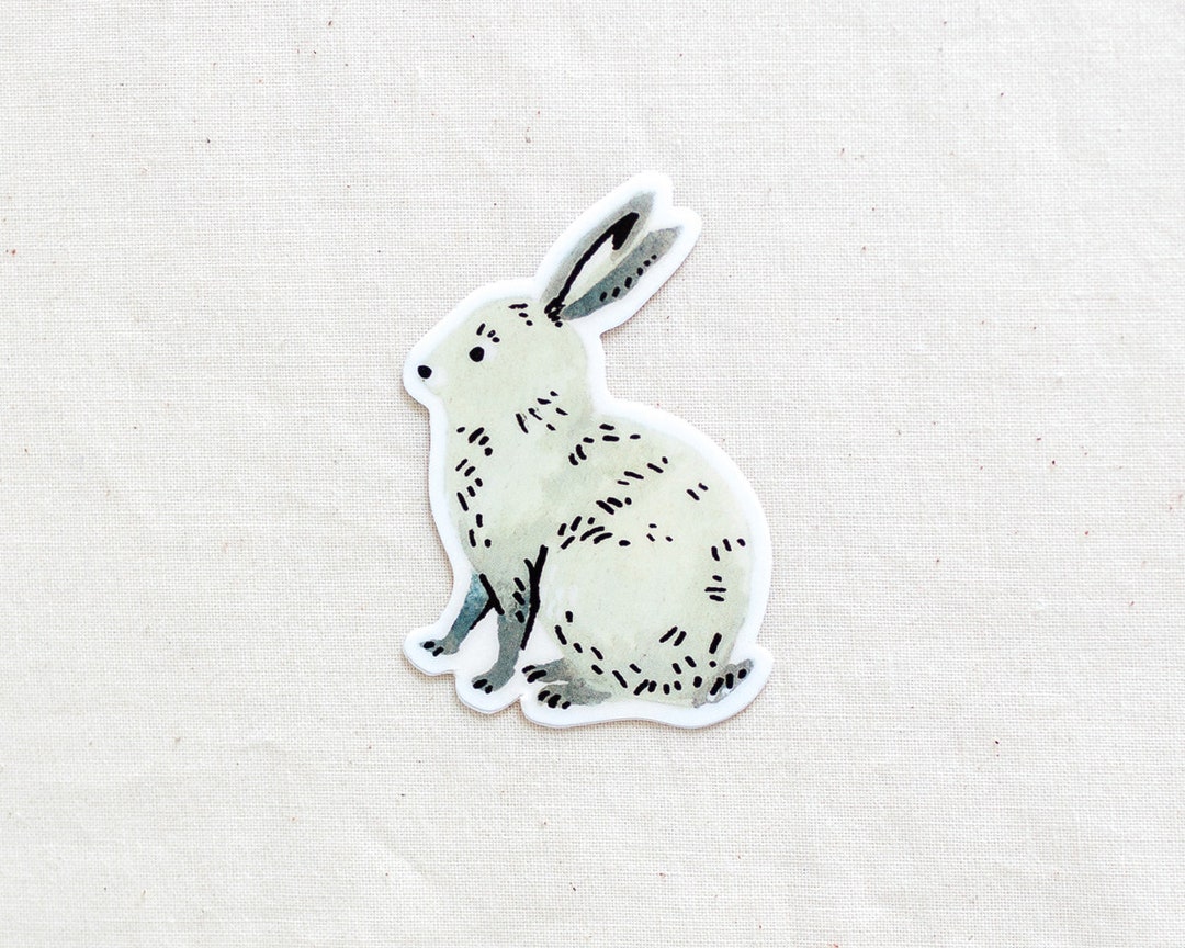 Bunny Rabbit Animal Sticker - Waterproof Vinyl Sticker - Etsy