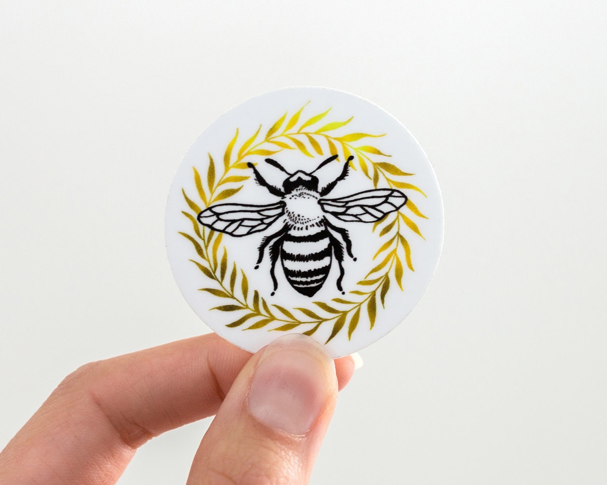 Honey Bee Animal Sticker Waterproof Vinyl Sticker - Etsy