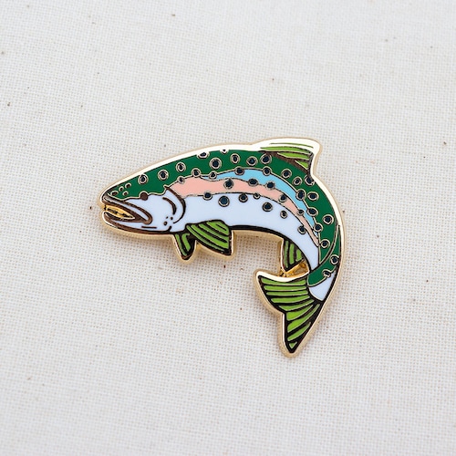 Rainbow Trout Enamel Pin Lapel Pin Badge - Etsy