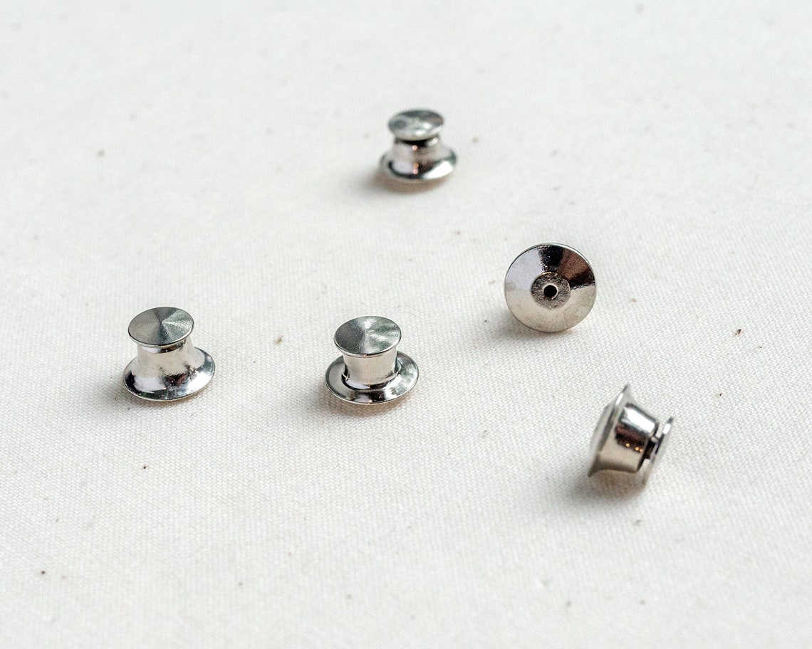 Locking Enamel Pin Backs Deluxe Pin Keepers PACK of 5 - Etsy