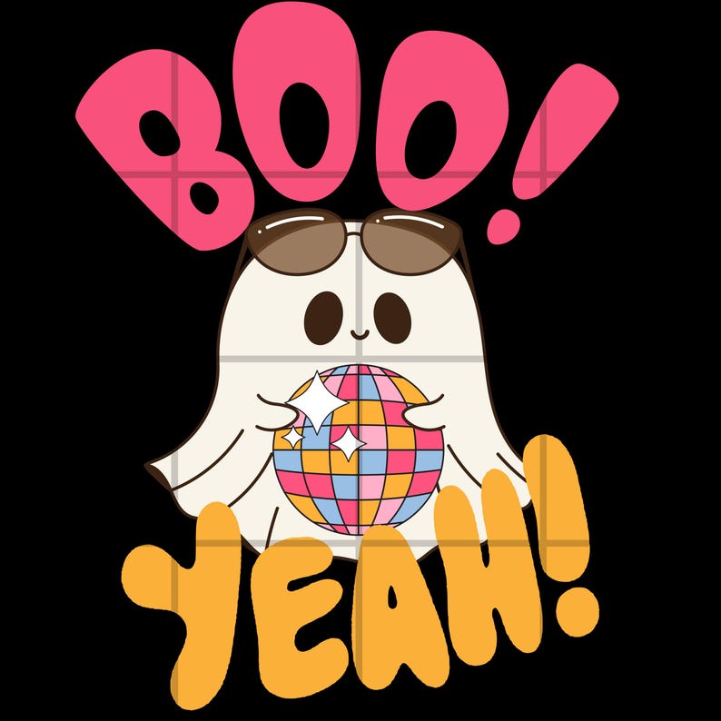 Boo! Yeah PNG - Disco Ghost - PNG for Sublimation or DTF - Etsy