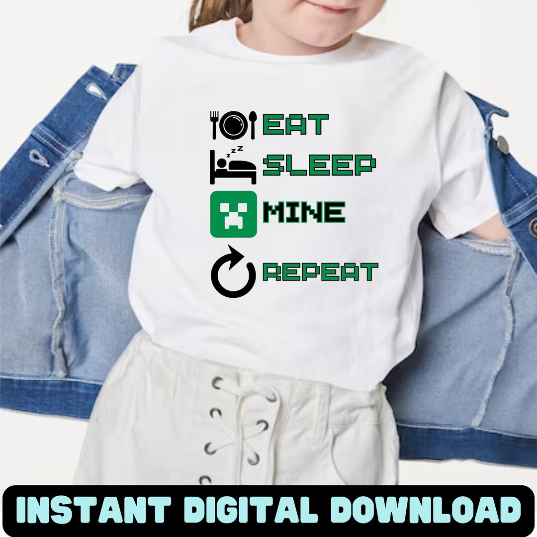 Eat Sleep MINE Repeat Bundle - PNG - Etsy