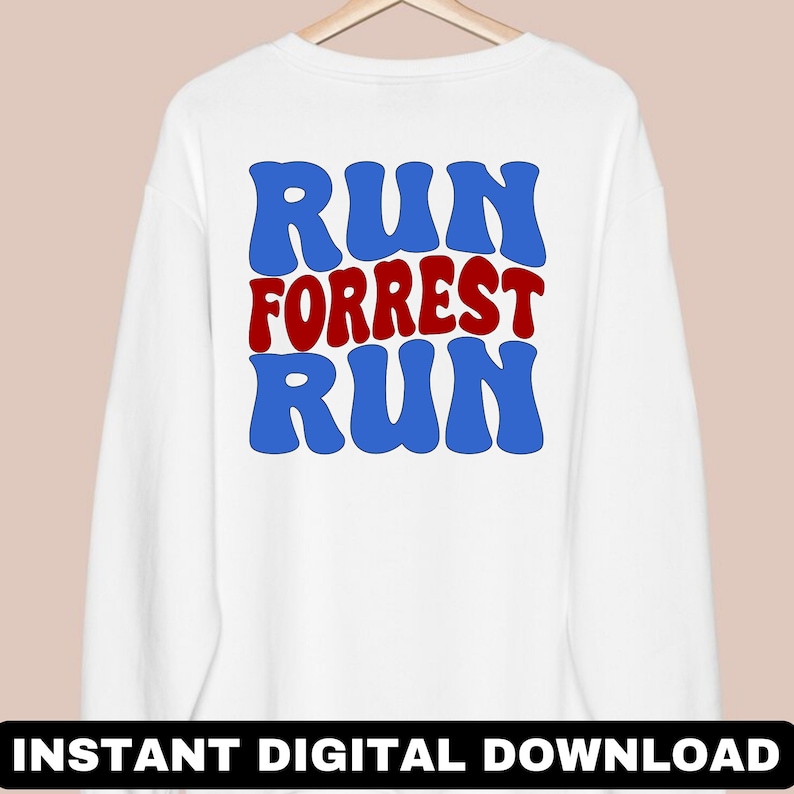 Forrest PNG - Run Forrest Run - PNG for Sublimation - Etsy