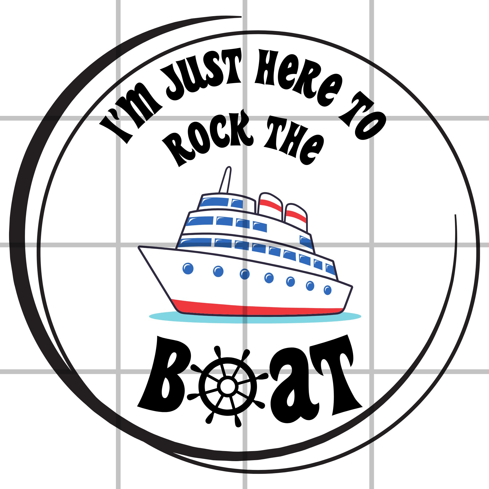 Cruise PNG - Here to Rock the Boat - PNG for Sublimation - Etsy