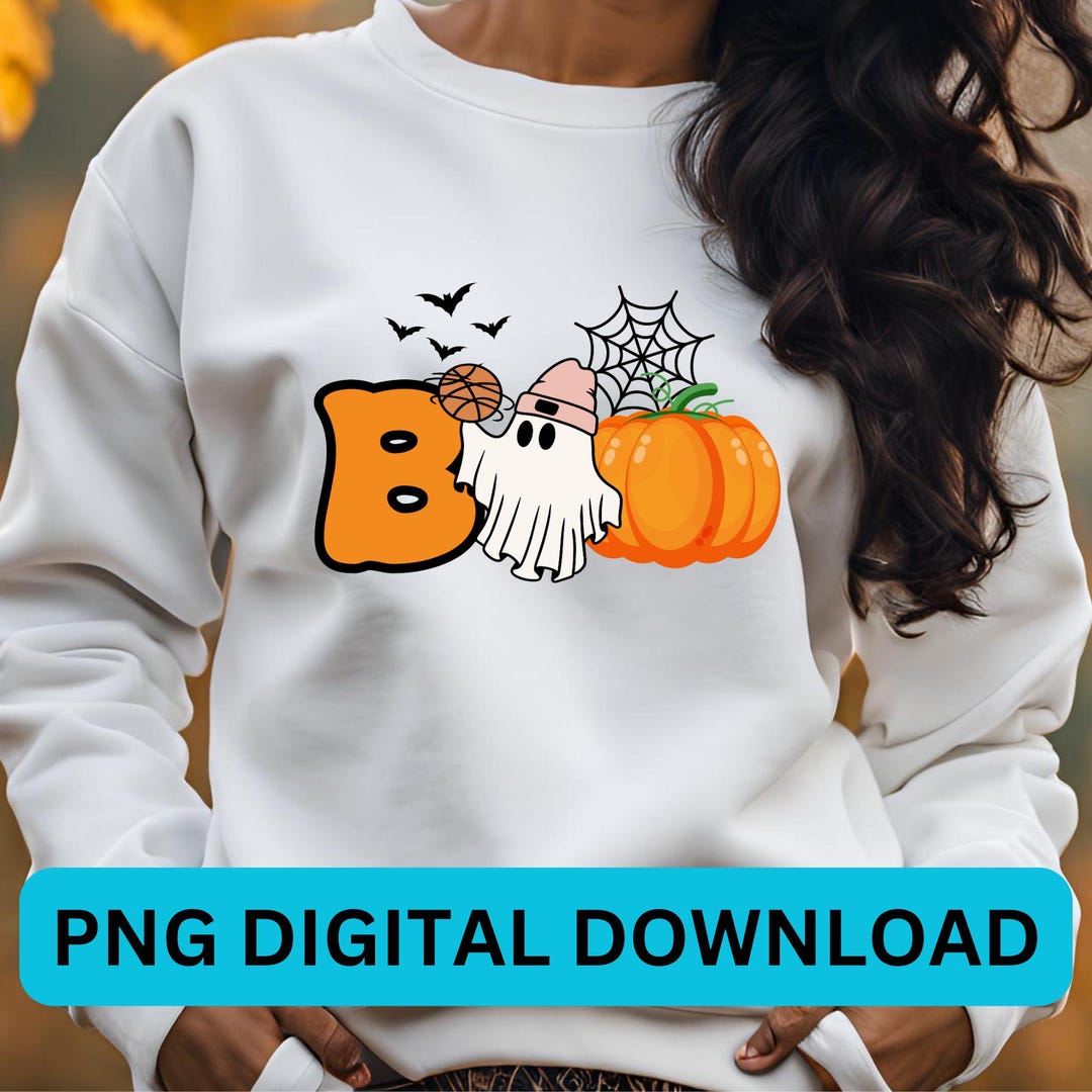 Basketball PNG - Boo - Ghost - Halloween - PNG for Sublimation ...