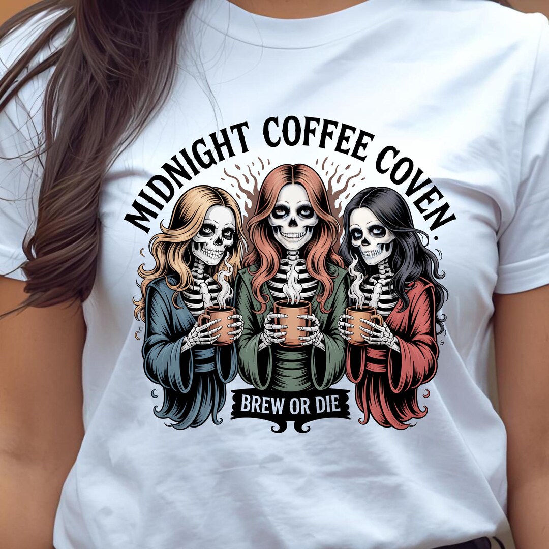 Midnight Coffee Coven PNG - PNG for Sublimation or DTF - Digital ...