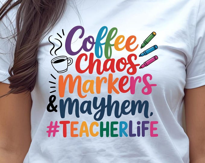 Teacher Life PNG | Teacher Sublimation Design | Teacher PNG | Coffee ...