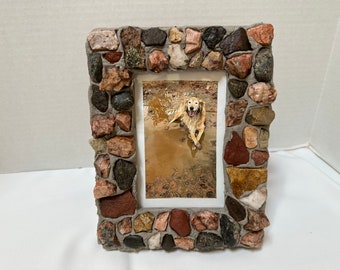 Beach Rock Frame 4 X 6, Rustic Beach Frame, Coastal Home Decor, Stone ...
