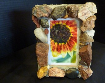 Beach Rock Frame 4 X 6, Rustic Beach Frame, Coastal Home Decor, Stone ...