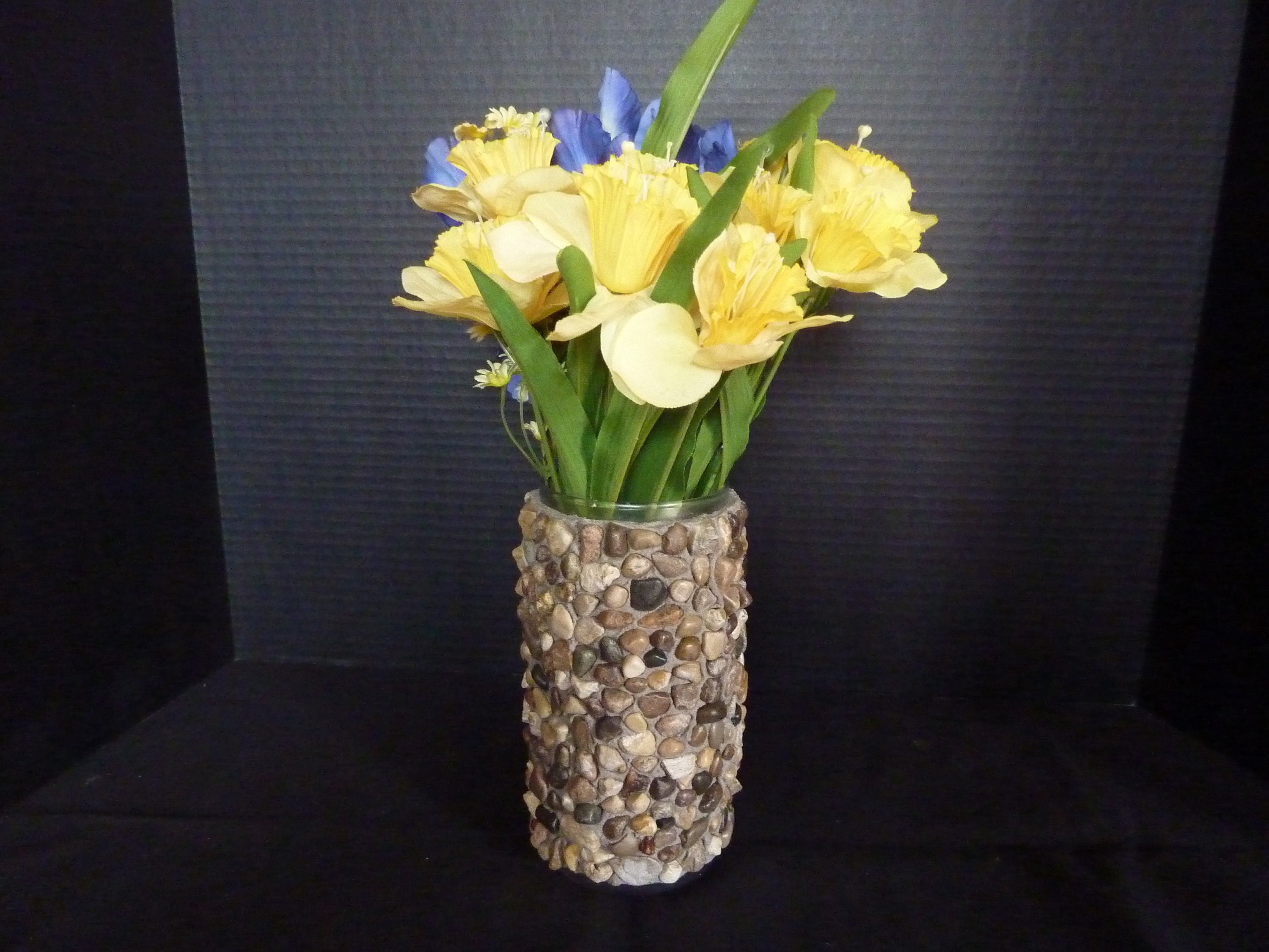 Florero de flores de piedra rústica | Etsy