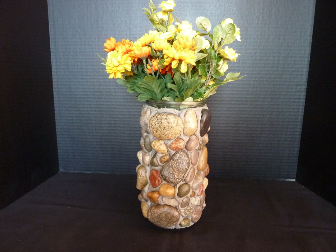 Rustic Stone Flower Vase - Etsy