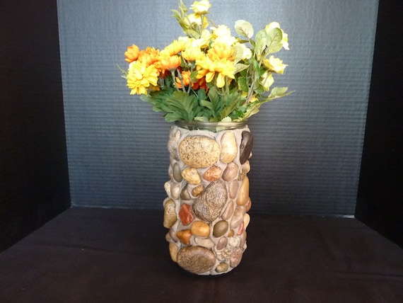 Rustic Stone Flower Vase | Etsy