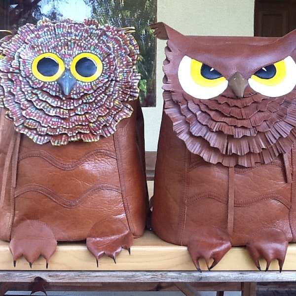 Leather Owl - Etsy