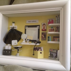 Hair Salon Miniature Shadow Box - Etsy