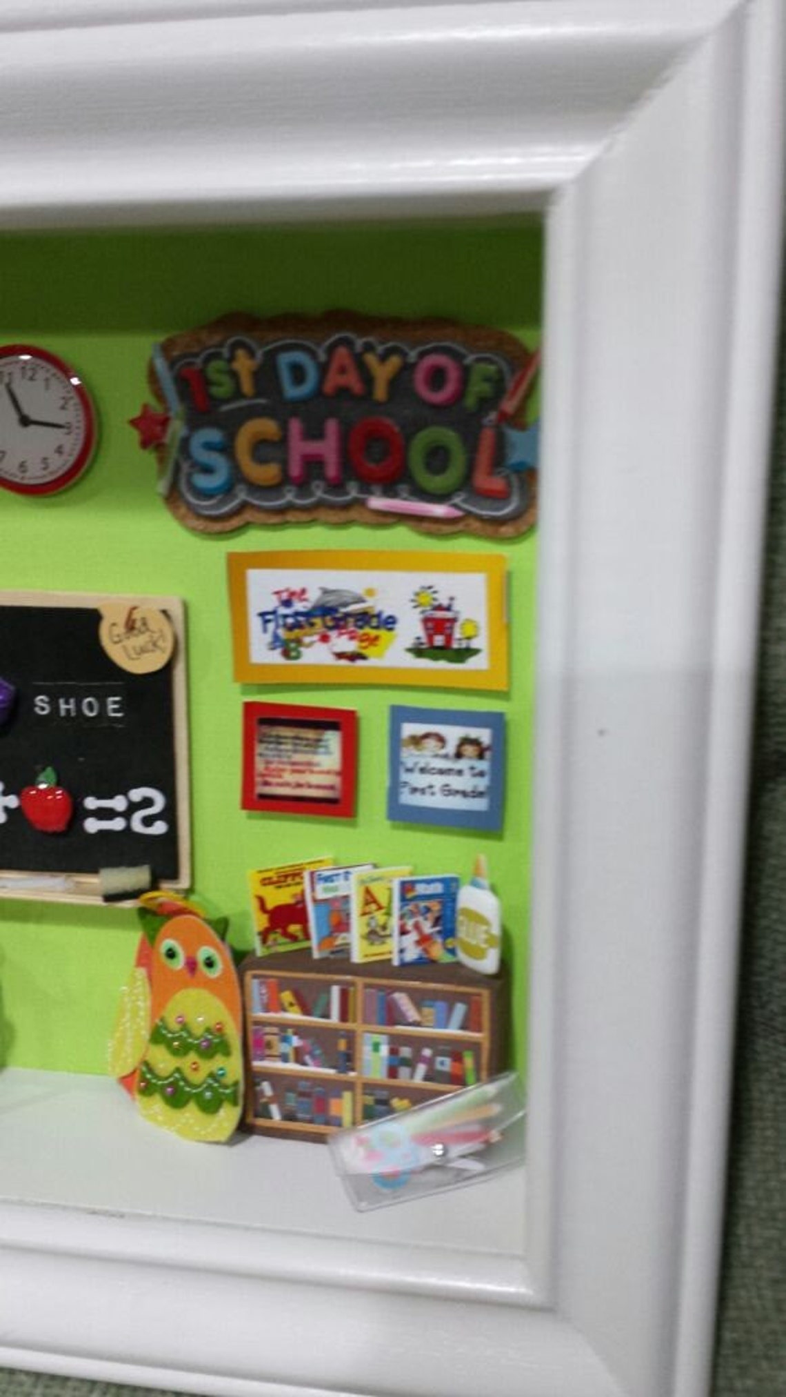 Elementary School Teacher Miniature Shadow Box - Free Shipping! - Etsy